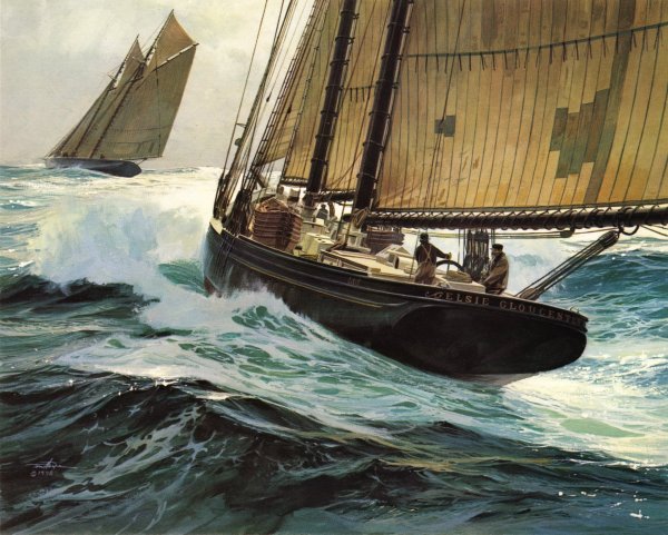 marine oil paintings: Thomas Hoyne