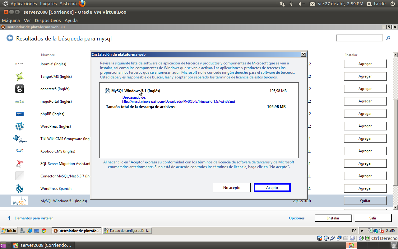Explorador de Redes: Instalar Servidor Web IIS7, PHP,MySQL,Joomla y DNS-simple-plus.