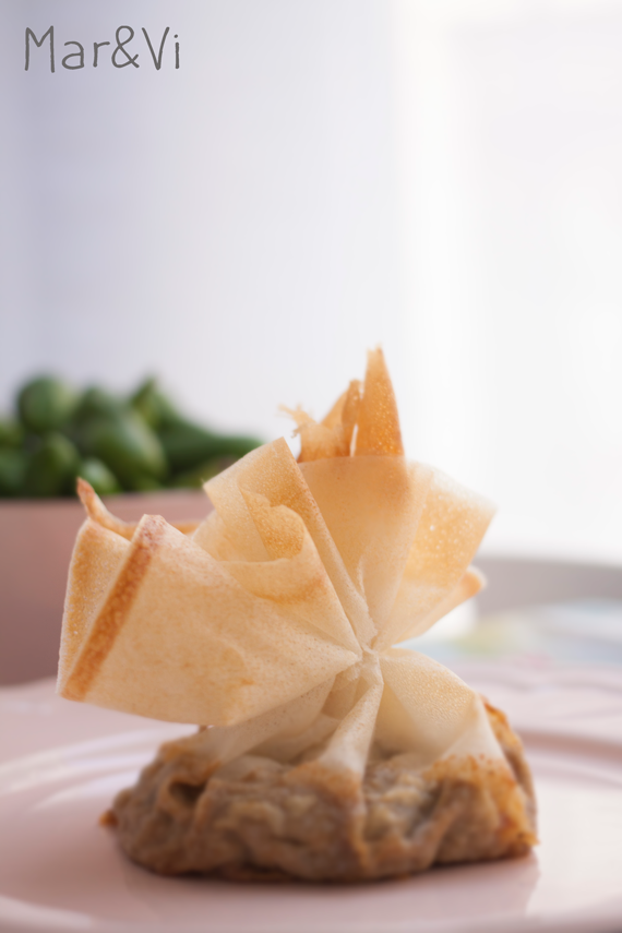 Mar&Vi Blog: hoy cocino yo: Saquitos de pasta brick rellenos de champiñon