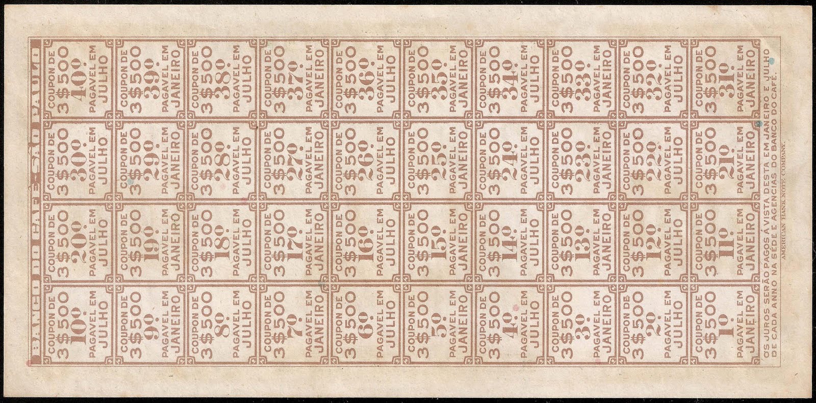 Sterling Numismática: BANCO DO CAFÉ – LETRAS HIPOTECÁRIAS