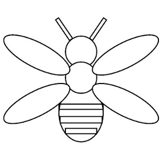 baby bees house: Free Bee templates - basic bee and hive shapes