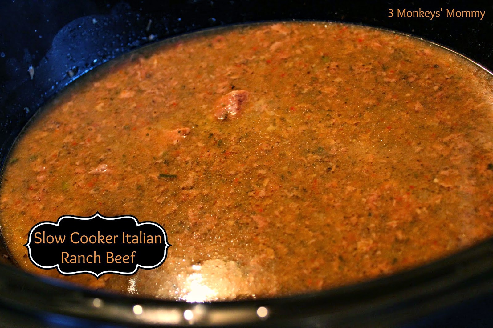 3 Monkeys' Mommy: Slow Cooker Italian Ranch Beef - Prepped in 2 Mins or ...