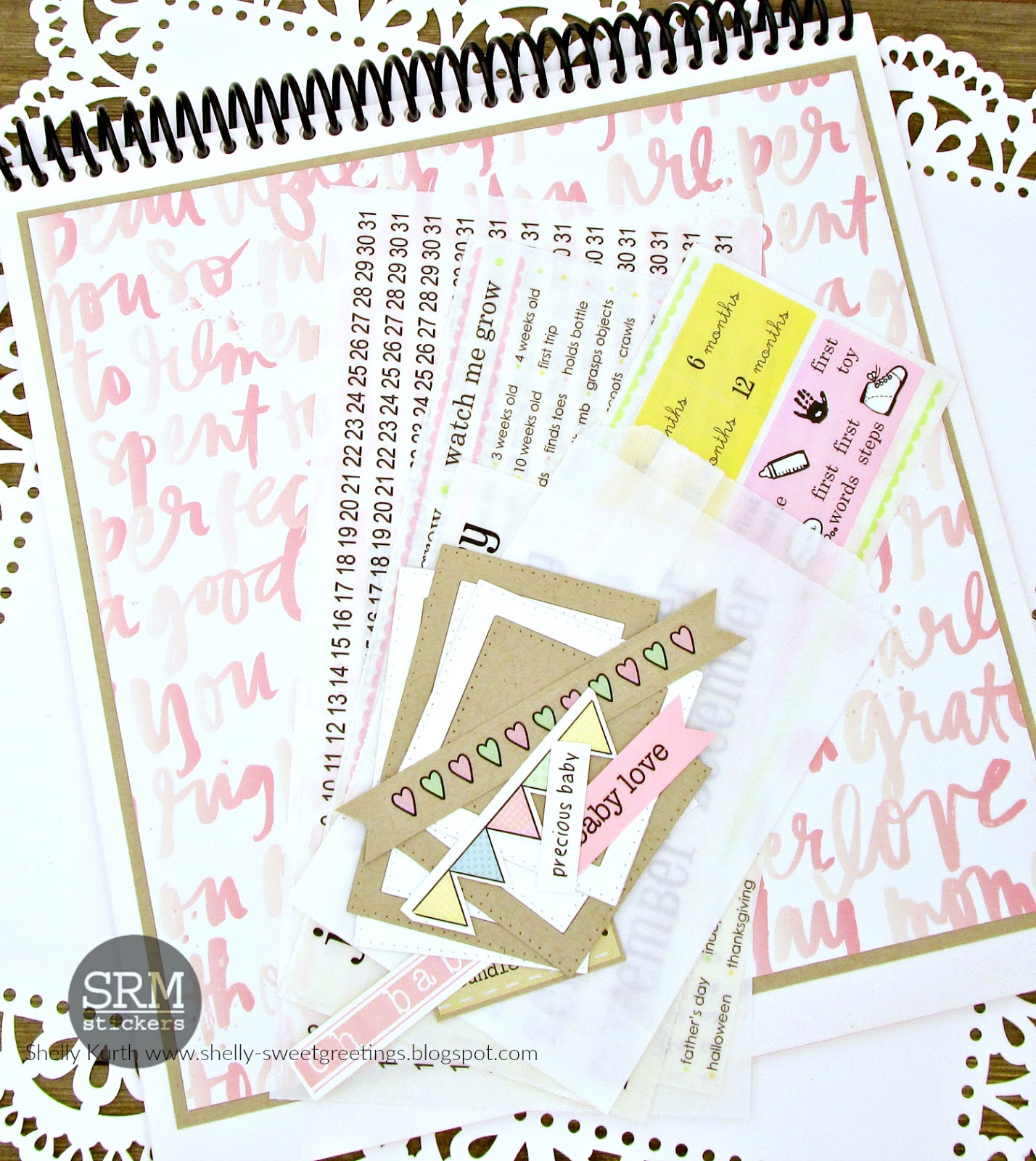 SRM Stickers: Baby Calendar by Shelly