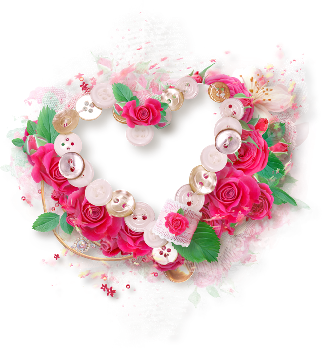 ForgetMeNot: pink roses cluster frames