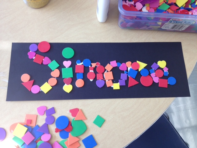 Easy Preschool Name Crafts - Outnumbered 3 to 1