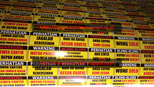 Grosir Sticker Tangerang: Jual Stiker Vinyl Harga Grosir