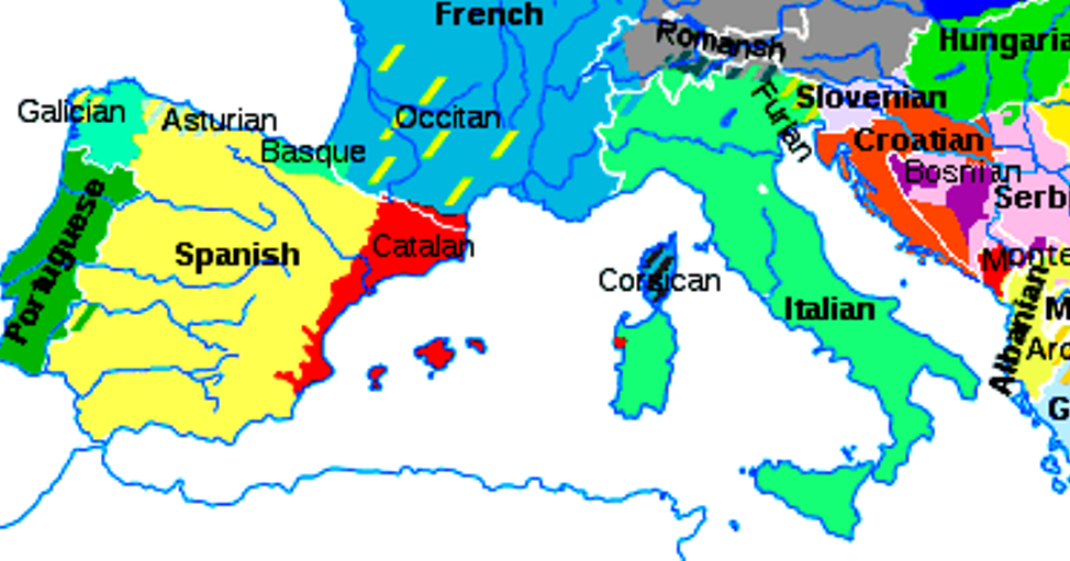 INDO-EUROPEAN LANGUAGES MAP: Catalan language and dialects