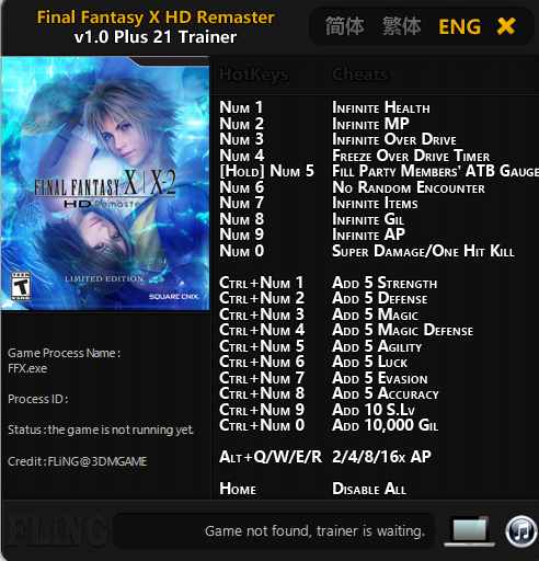 Trainer Final.Fantasy.X.X-2.HD.Remaster