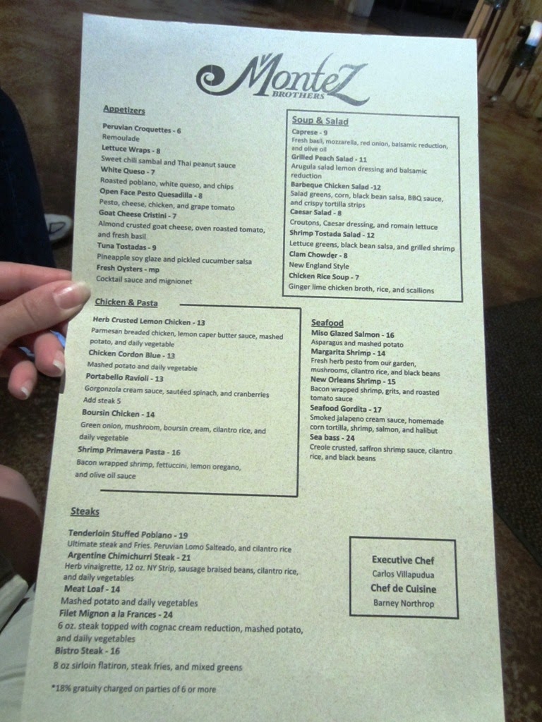 Lisa Loves Logan: Montez Brothers Menu and Review - Logan, Utah