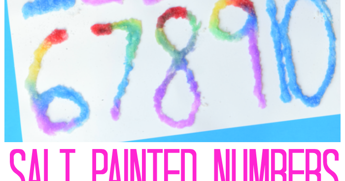 Salt Painted Numbers | What Can We Do With Paper And Glue
