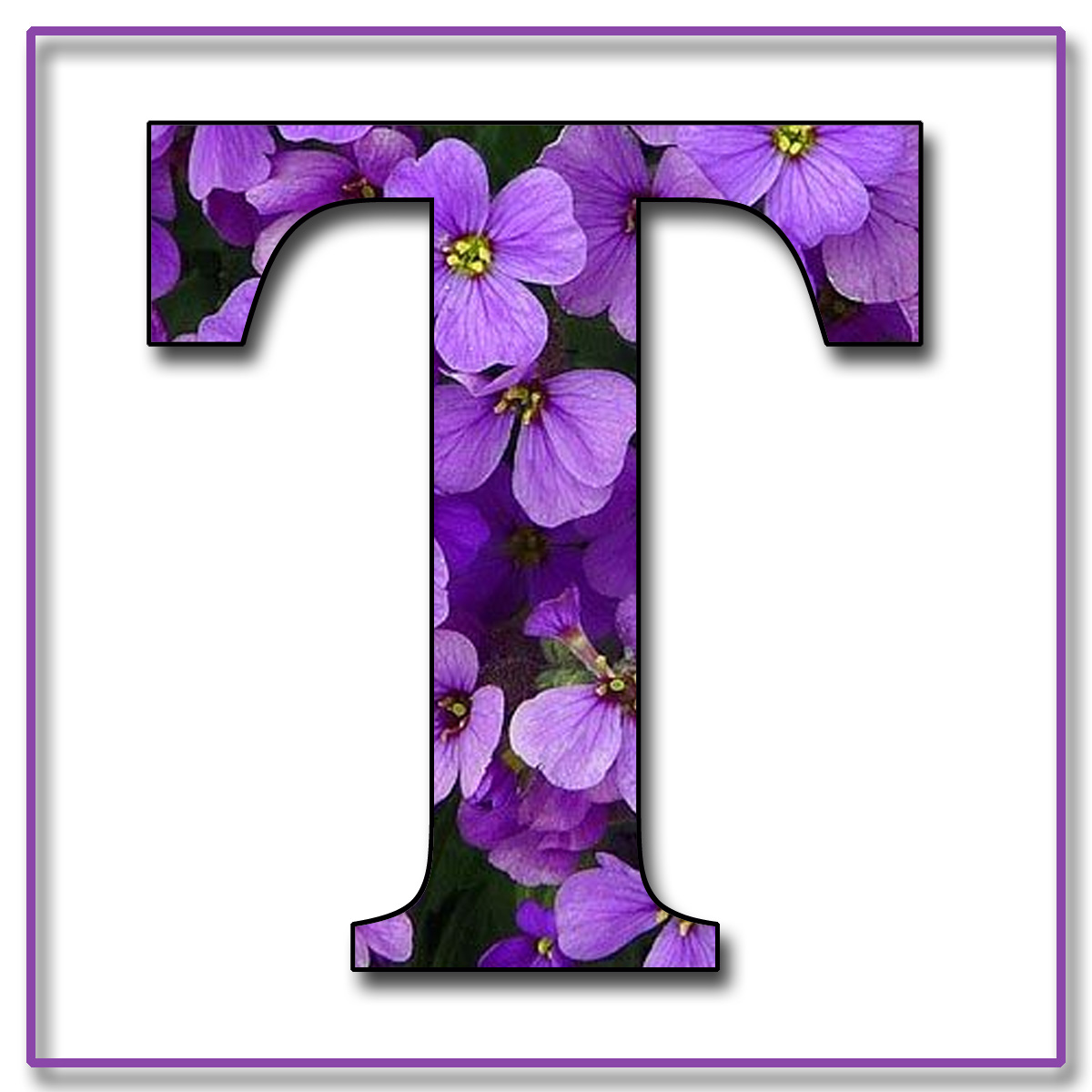 GRANNY ENCHANTED'S BLOG: "Purple Flowers" Free Scrapbook Alphabet ...