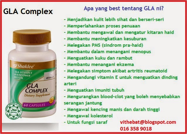 Badan Sihat Hati Ceria: Kebaikan dan faedah GLA Complex Shaklee
