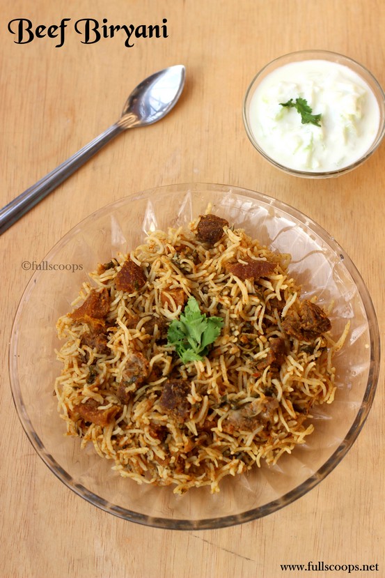 Beef Biryani ~ Full Scoops - A food blog with easy,simple & tasty recipes!