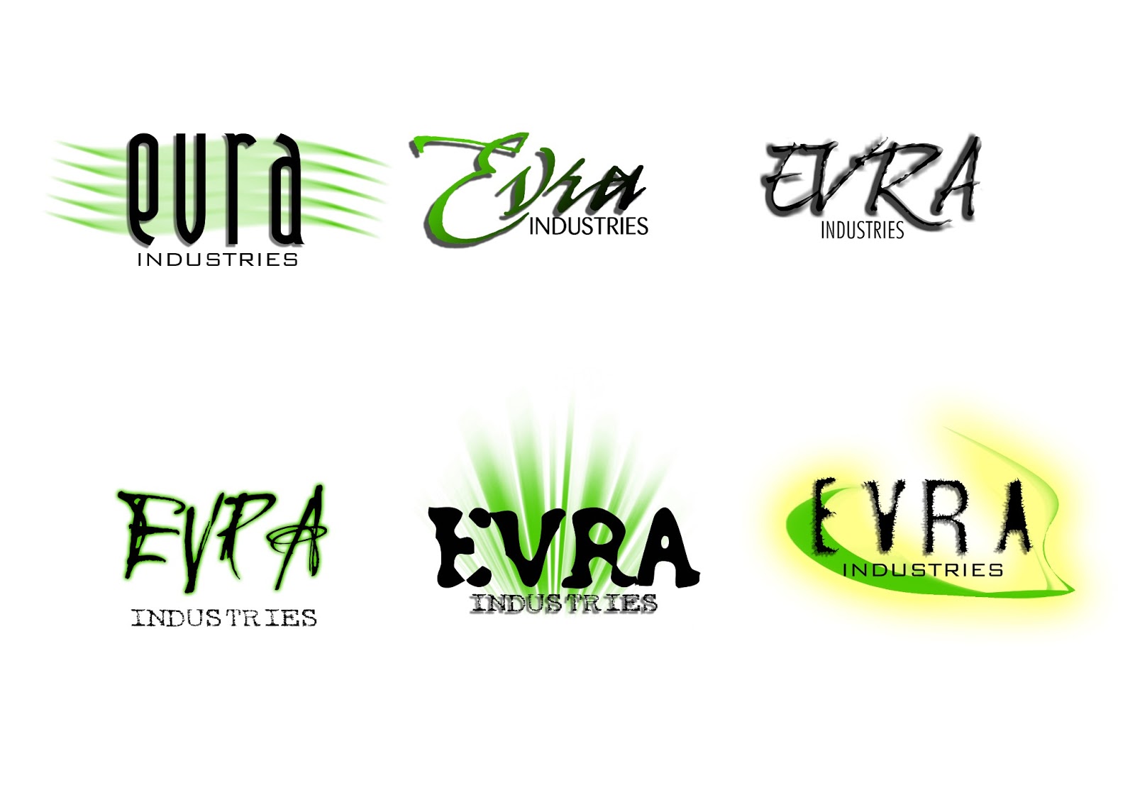 Creative Portfolio of Lisha Naidu: Evra Industries - Logo Design