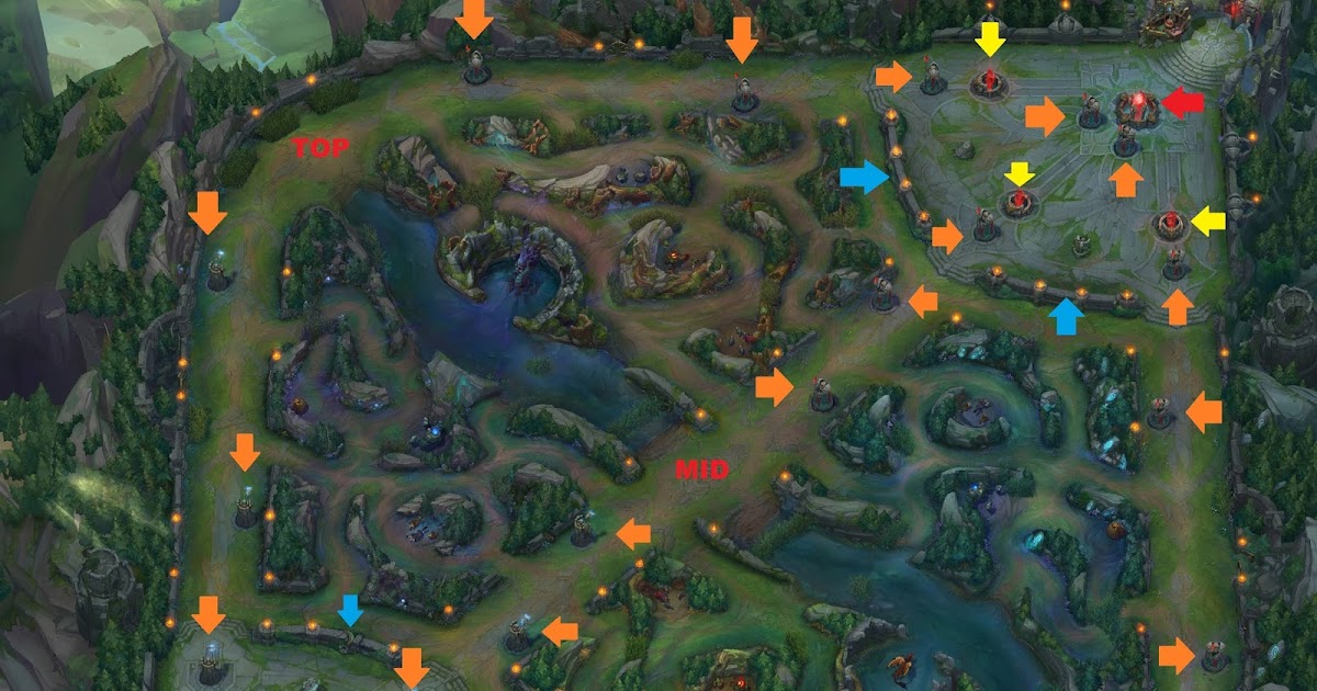 Mapa Summoner's Rift do League of Legends