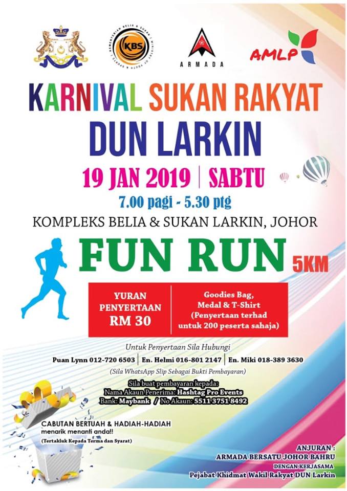 Runnerific Fun Run Karnival Sukan Rakyat Dun Larkin