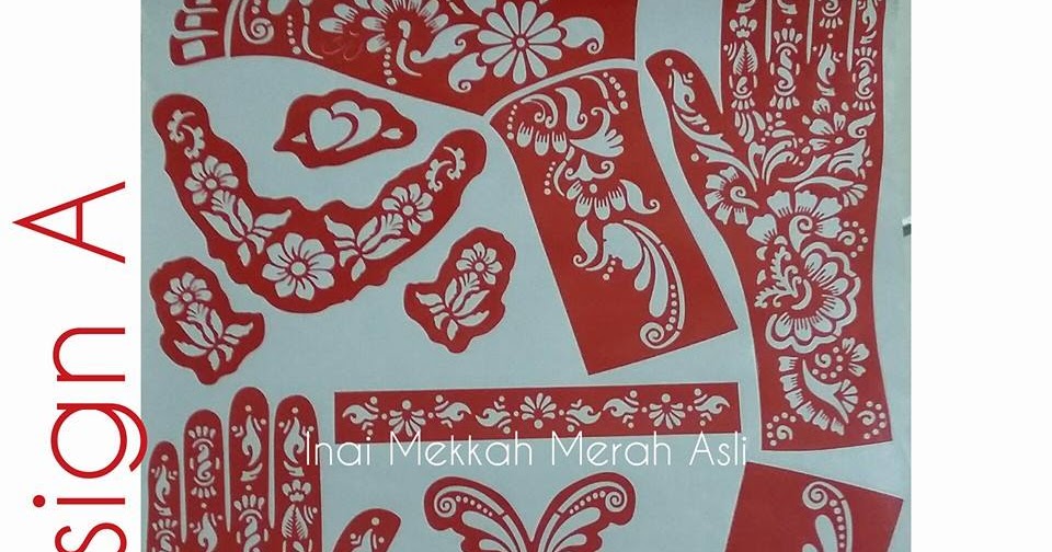 INAI MEKKAH MERAH ASLI: Sticker Corak Inai