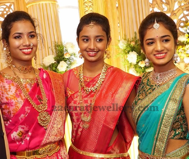 Cute Girls in Traditional Sets - Jewellery Designs
