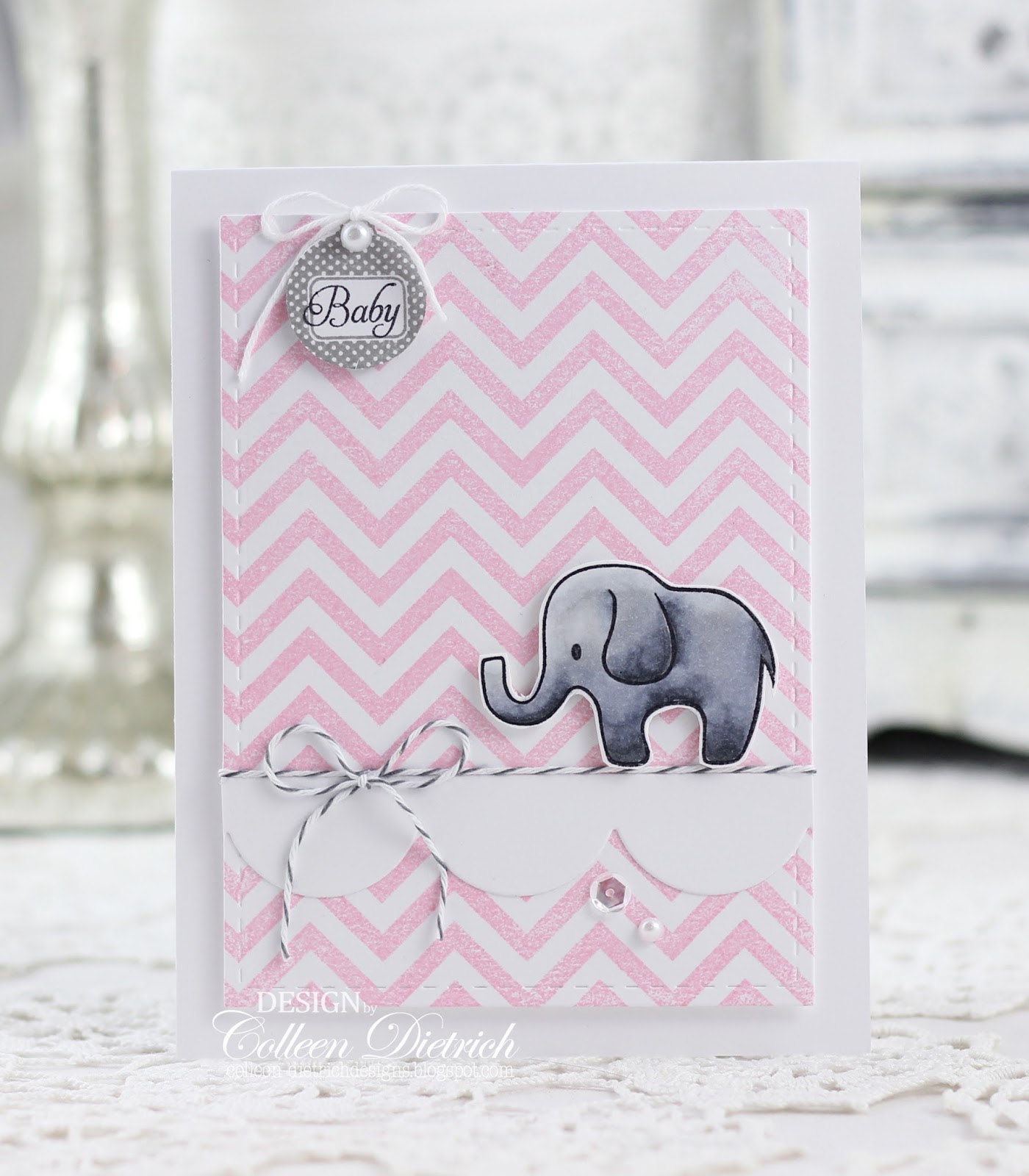 Elephant & Chevrons for baby | Colleen Dietrich Designs