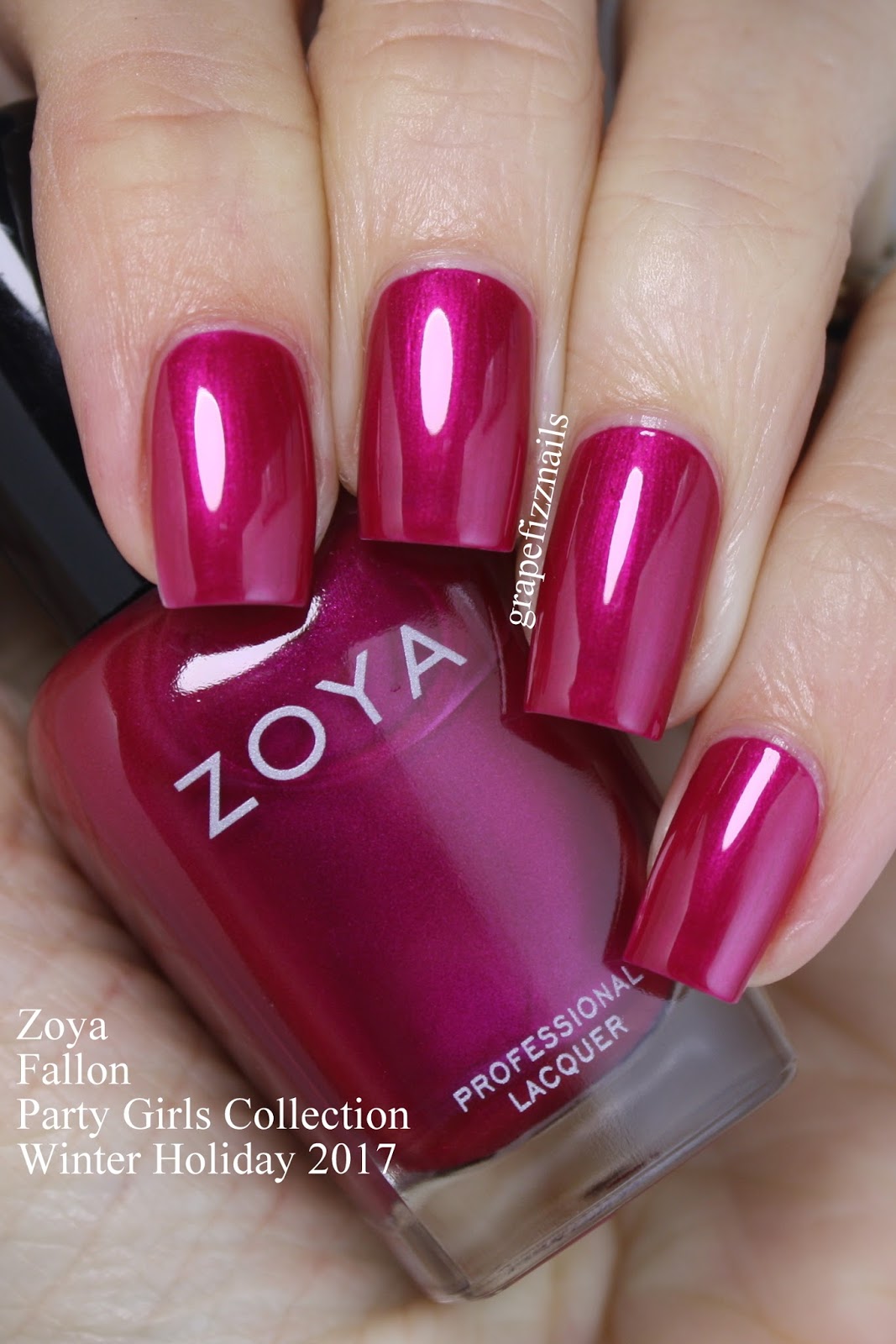 Grape Fizz Nails: Zoya Party Girls Collection Winter Holiday 2017