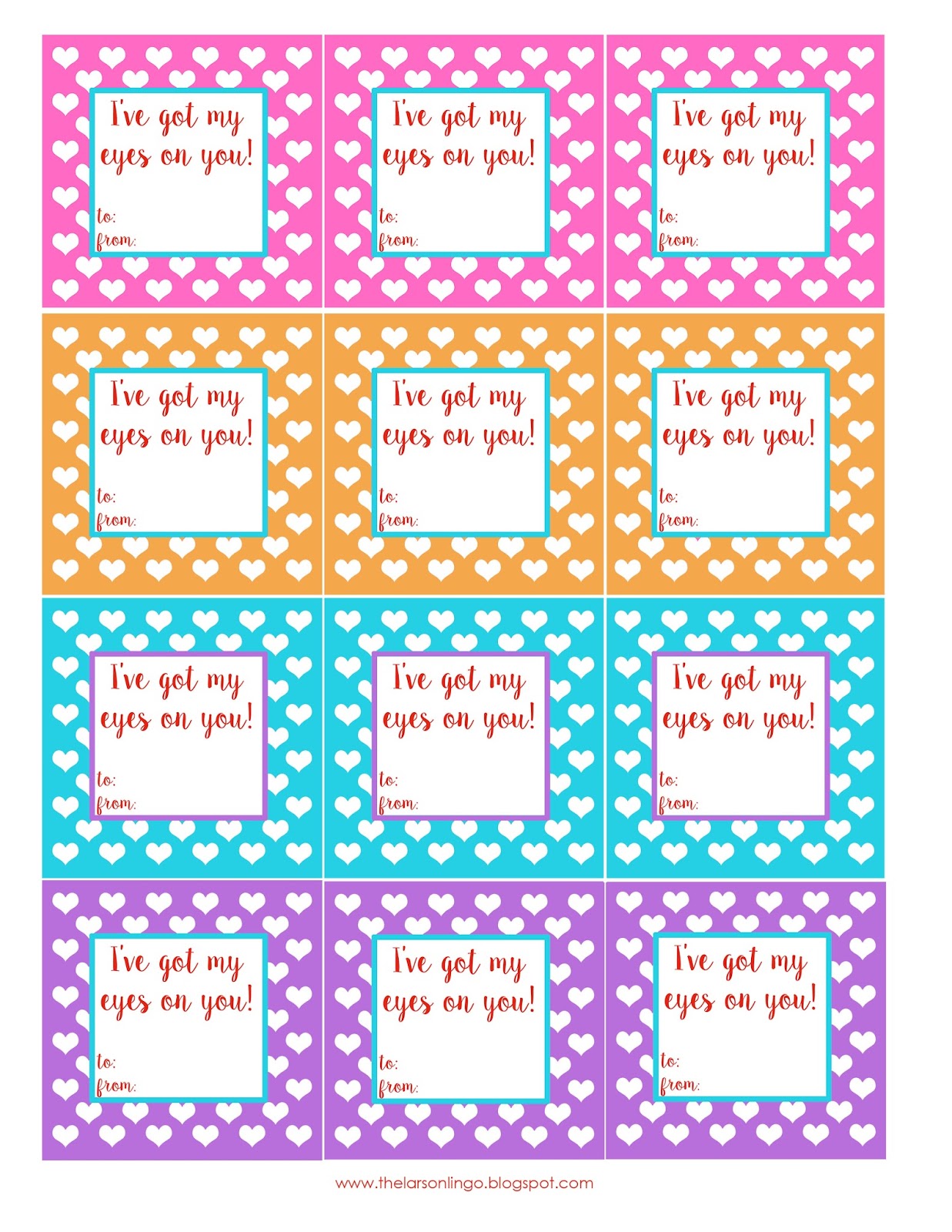 The Larson Lingo: Heart Sunglasses Valentines {3 FREE Printables!} + A ...