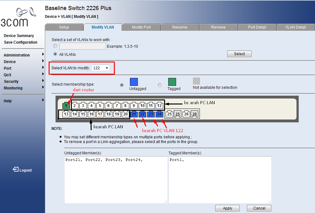 Setting Vlan di switch 3com manageable (PEMULA) | Tekhnologi Informasi