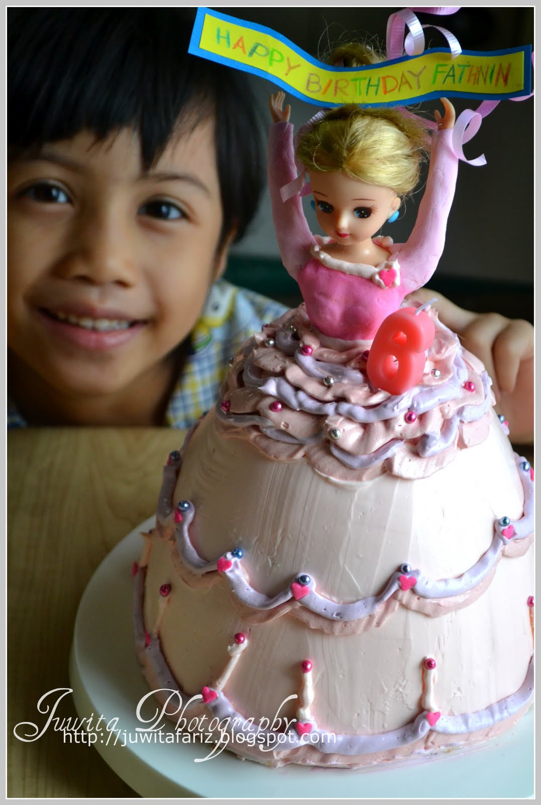 Juwita Fariz and Family: Kek Princess langkah demi langkah