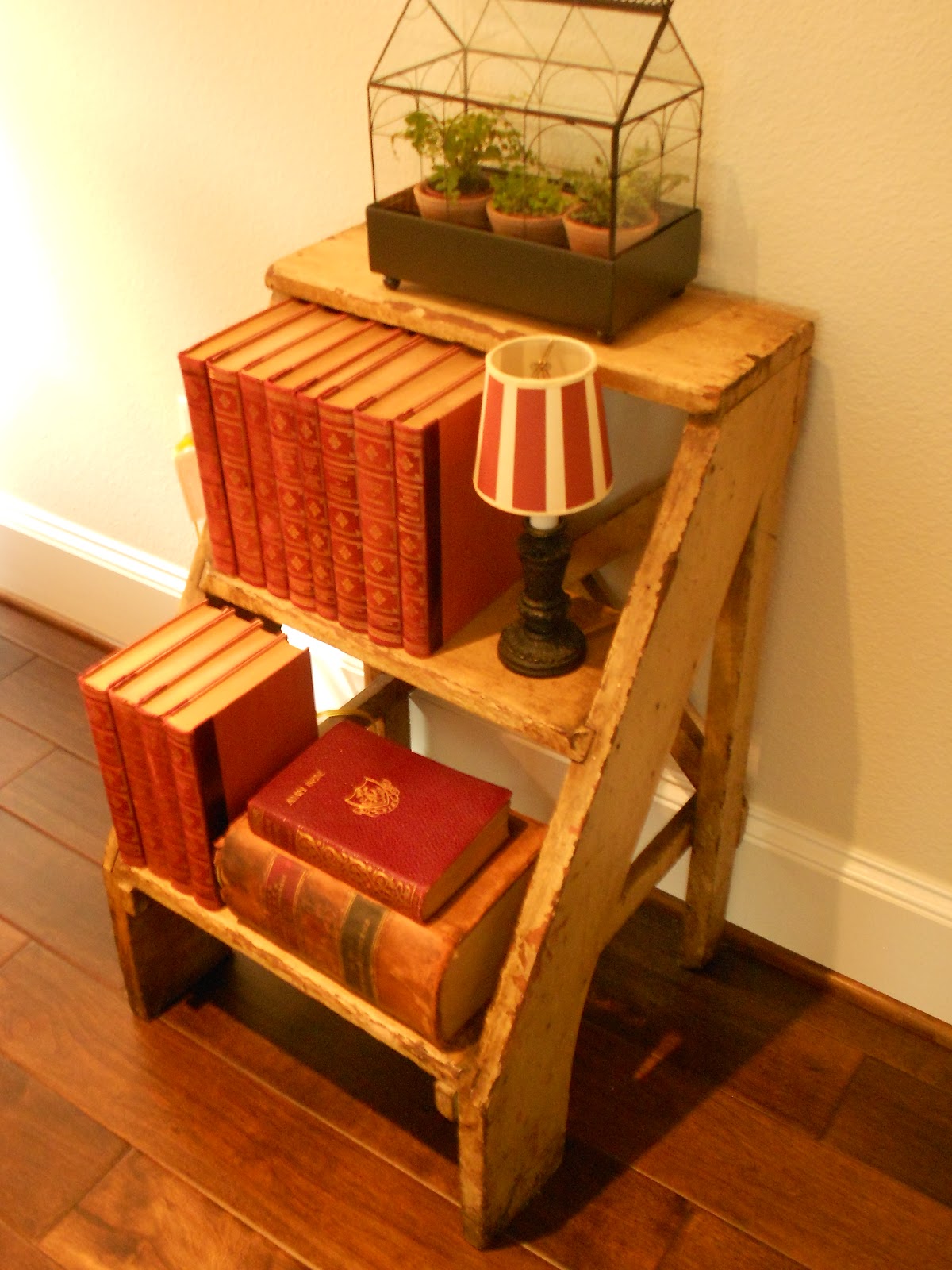 My Faux French Chateau: Lovely Little Vintage Wooden Step Stool