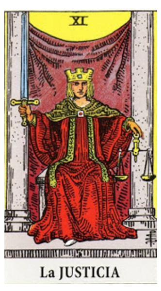Arcano Mayor: La Justicia VIII - Astrología, Tarot y Oráculos