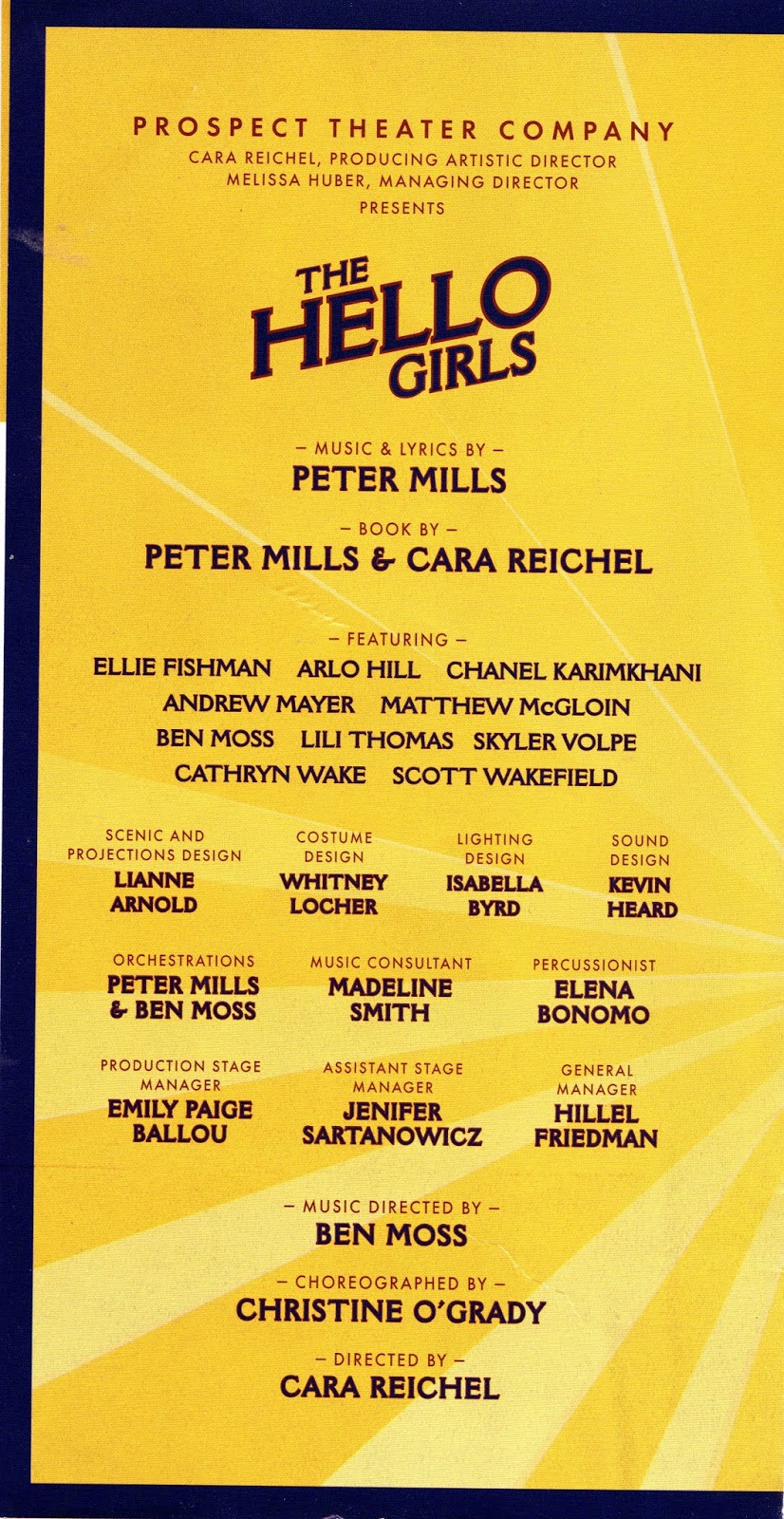 THEATRE'S LEITER SIDE: 126 (2018-2019): Review: THE HELLO GIRLS (seen ...