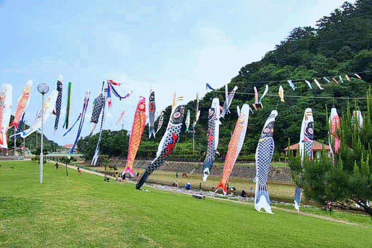 Ryukyu Life: 6 GIF Animations of Flying Fish (Koinobori) in Oku Okinawa