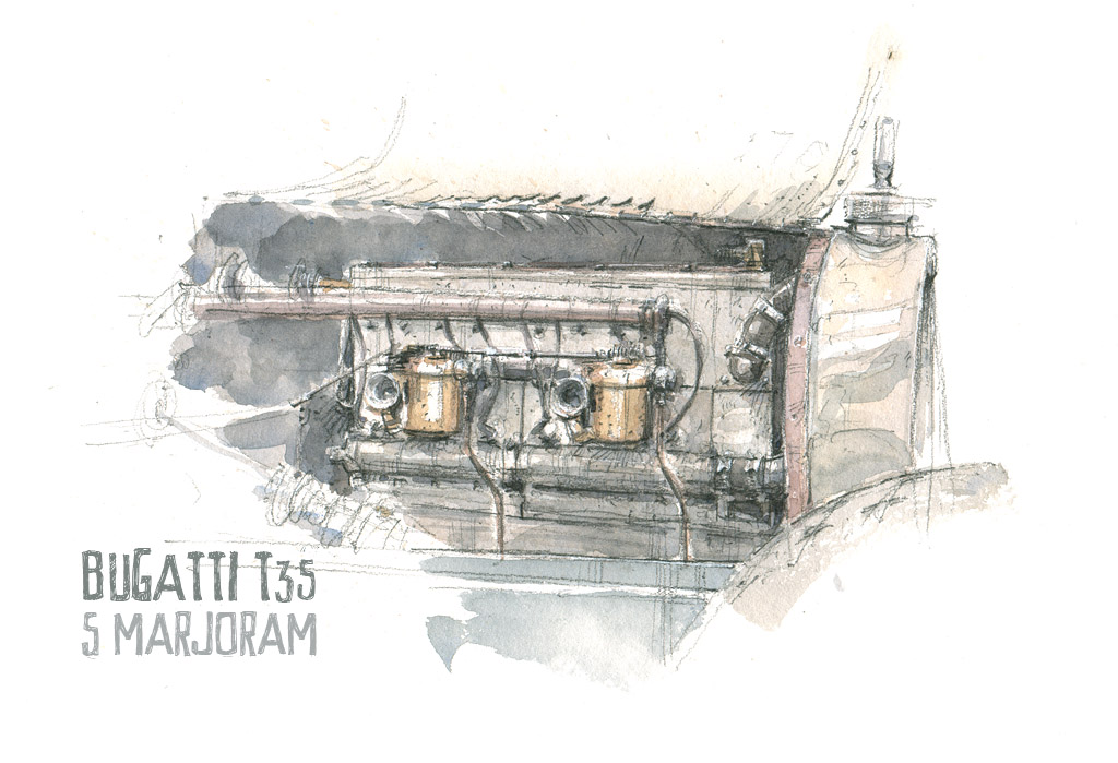 stefan's sketch blog: Bugatti T35 engine