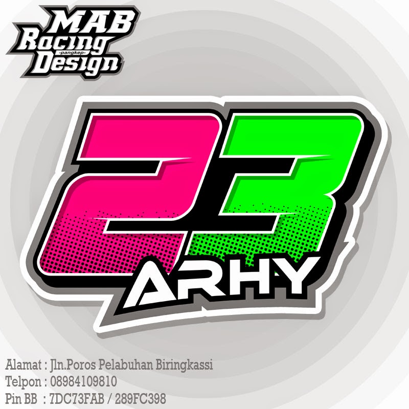 MAB Racing Design: Desain Nomor Road Race dan Drag Bike