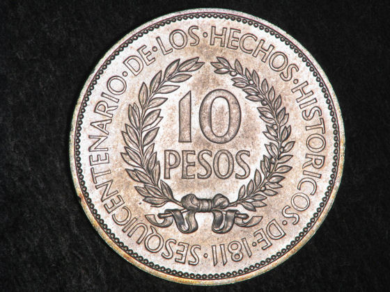 Uruguay 10 Pesos Commemorative Silver coin, El Gaucho, 1961.|World ...