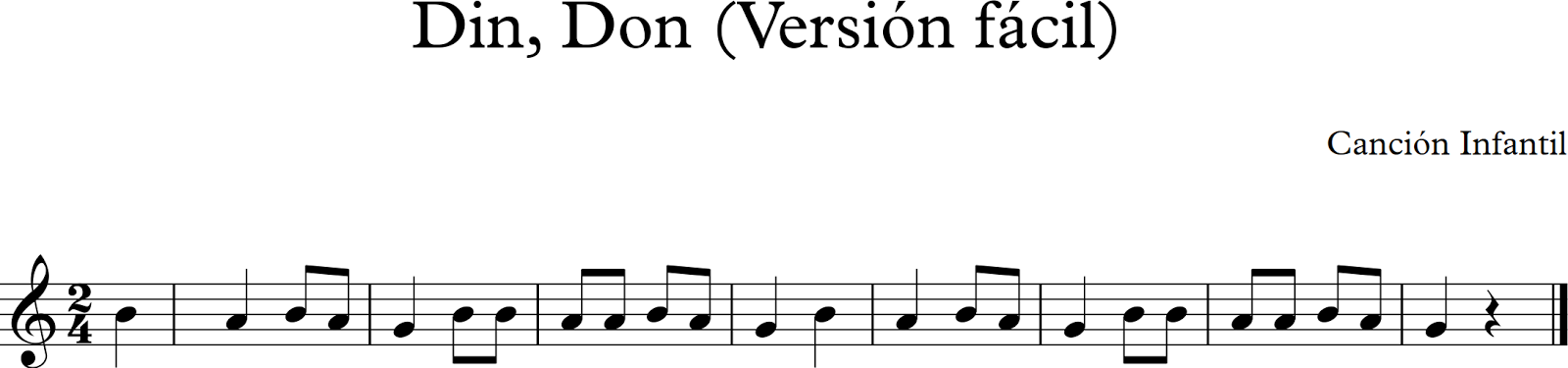 Din, Don (Versión Fácil) - Descubriendo la Música