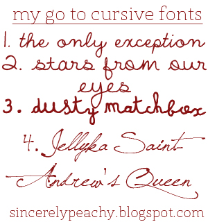 Sincerely Peachy: Free Font Friday: Cursive