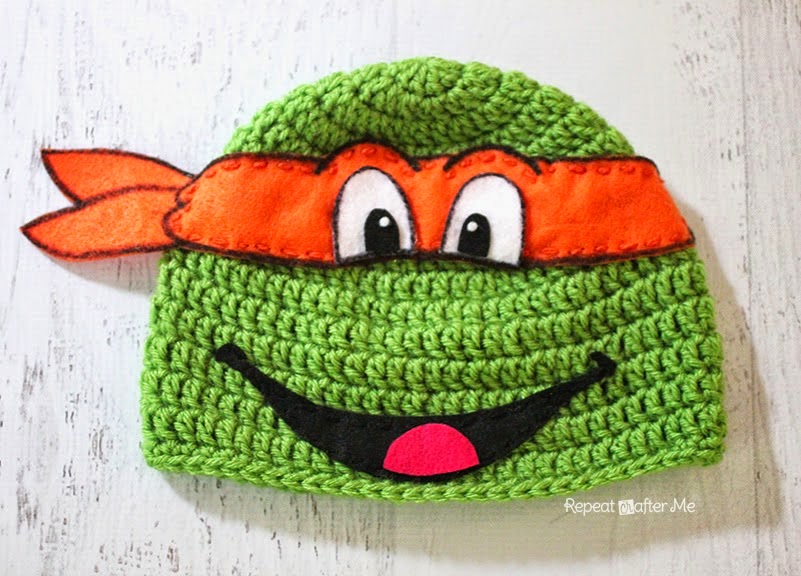 Ben Franklin Crafts and Frame Shop: Crochet Ninja Turtle Hat pattern