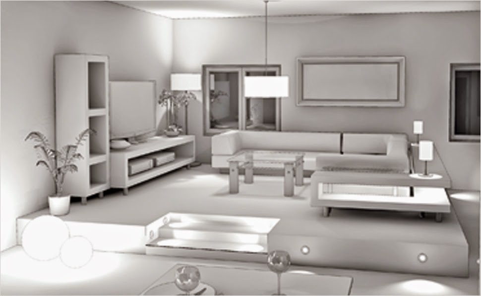 Diseños de salas en color blanco