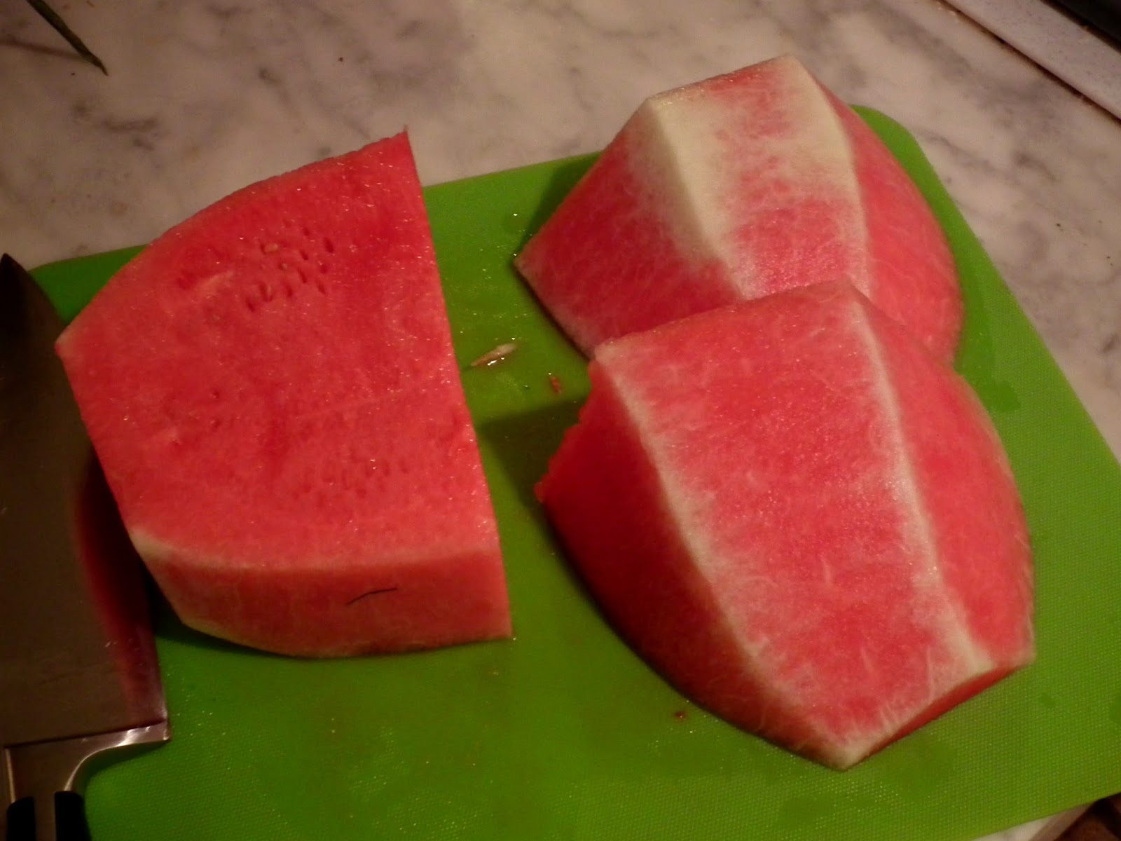 2 Hungry Hearts: Compressed Watermelon Sashimi