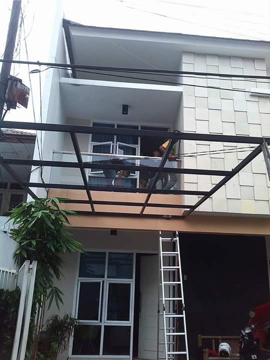 Canopy Besi Minimalis Pemasangan Di Tebet Jakarta Selatan