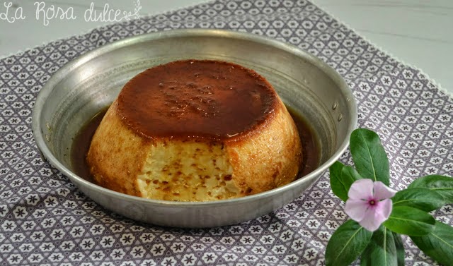 Flan con nata y vainilla sin lactosa - La Rosa dulce