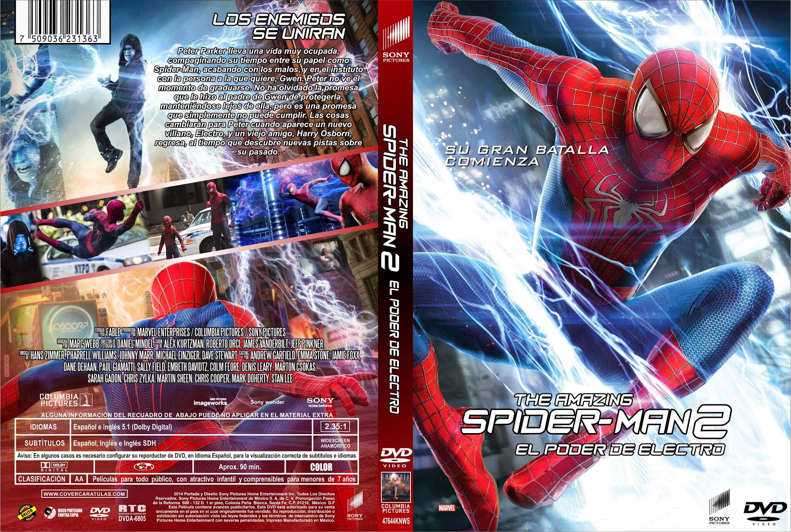 Pb Dvd Cover Caratula Free The Amazing Spider Man 2 Dvd Cover 2014