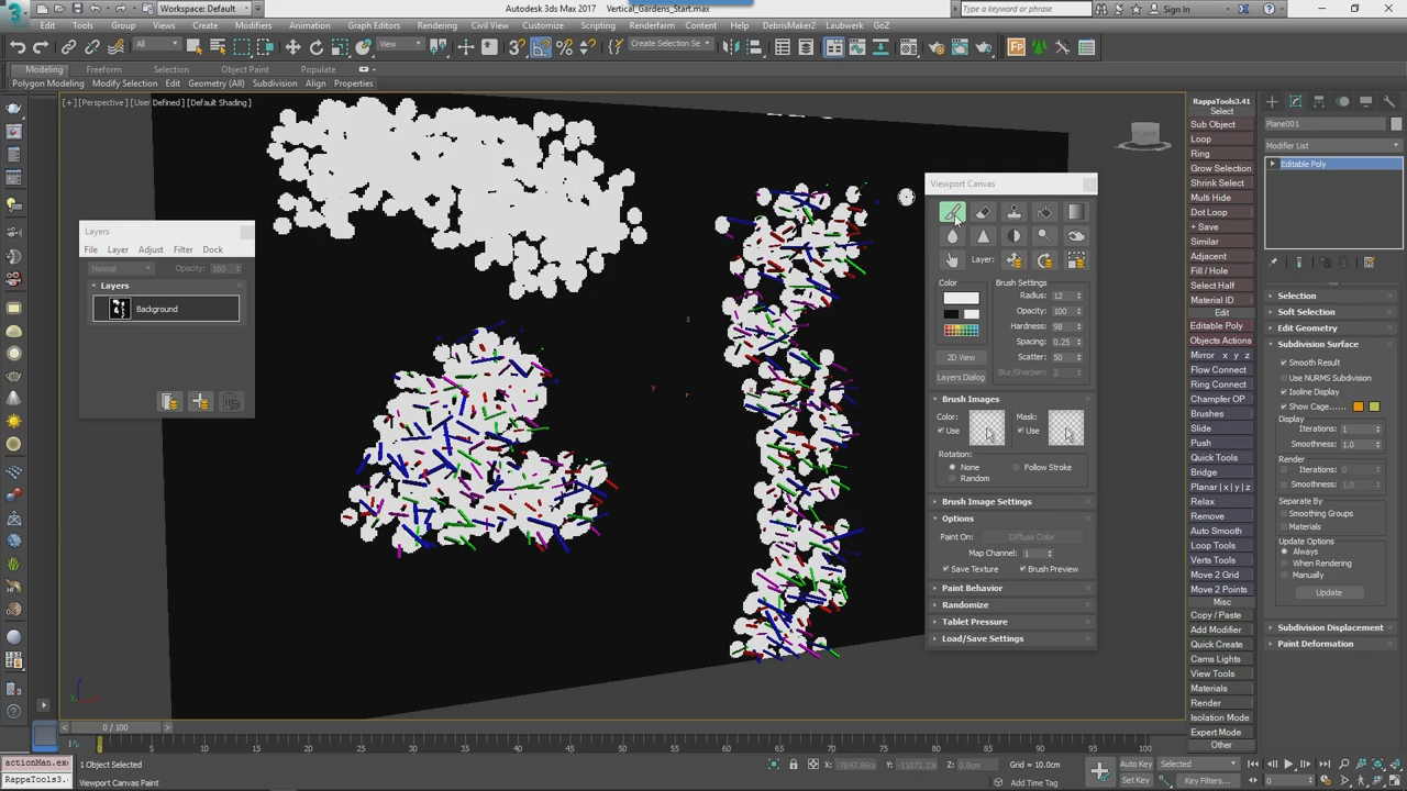 Create Plants On Walls Vertical Garden with Forest Pack for 3ds Max ...
