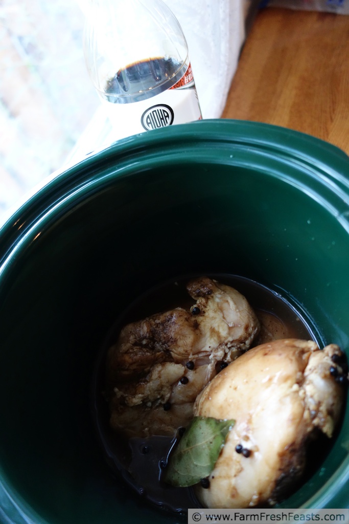 Farm Fresh Feasts: Crock Pot Chicken Adobo with Sauteed Farm Fresh Veggies