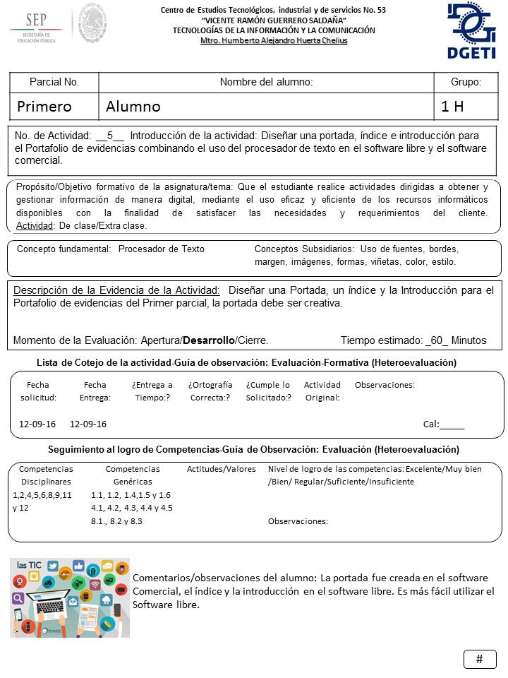 CETIS 53 "VICENTE RAMÓN GUERRERO SALDAÑA" TIC_2016
