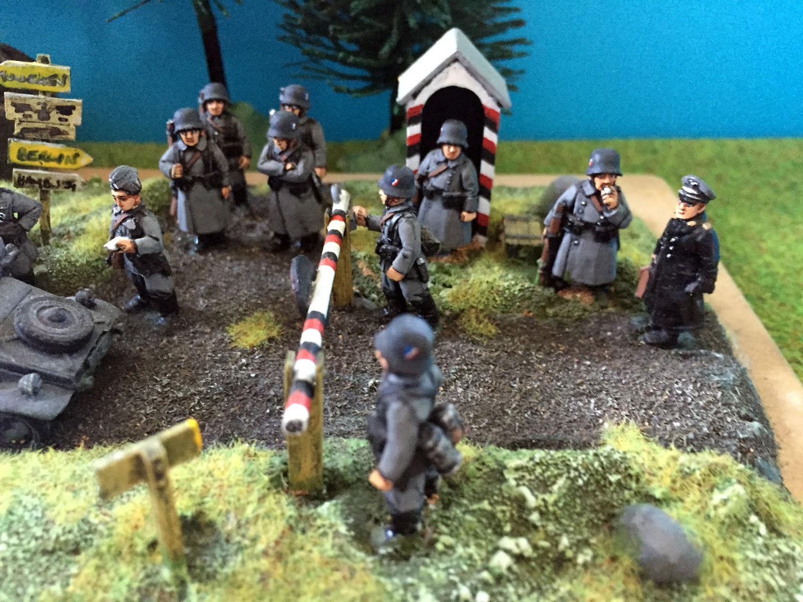 The Queens Shilling : 28mm WWII - German Road Block Diorama - Wargames ...