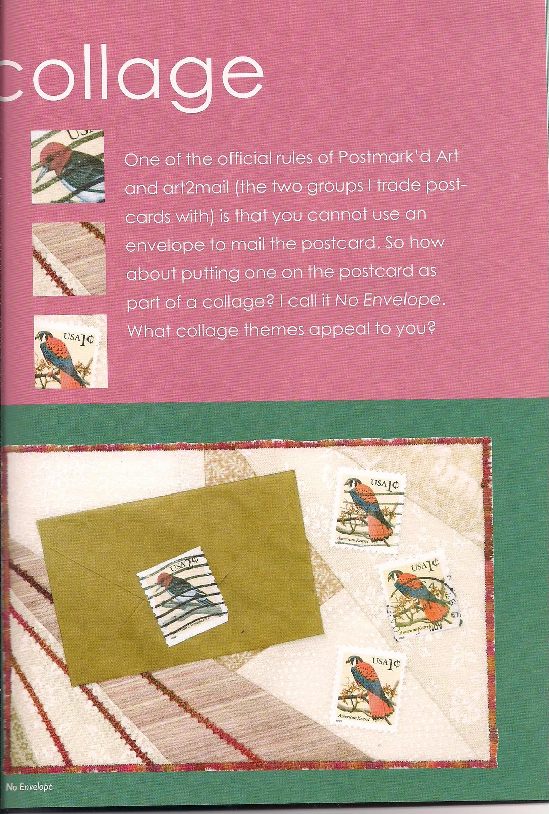Judy's Postcards Plus: Handmade Fabric and Collage Valentine's Day ...