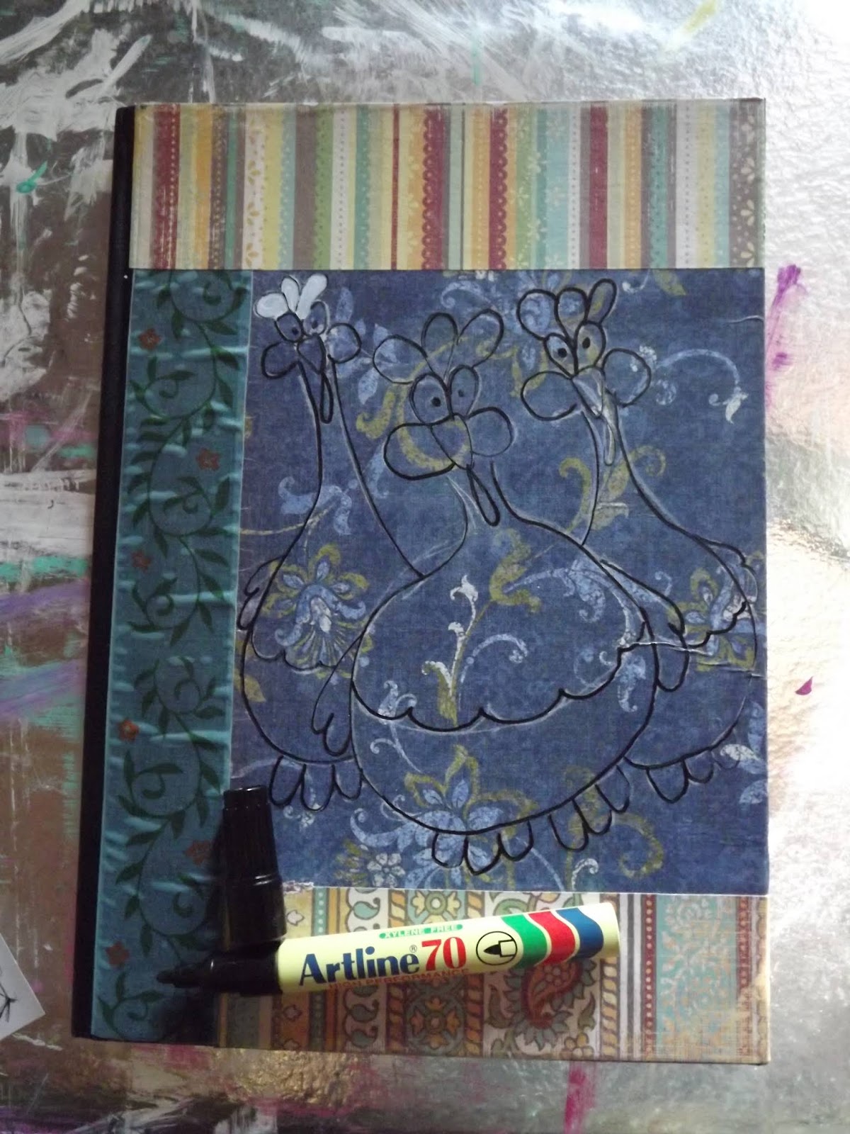 A Pretty Talent Blog: Decorating a Book Cover with Paint & Decoupage