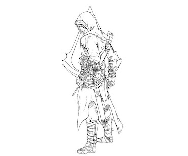 #9 Assassin's Creed Coloring Page