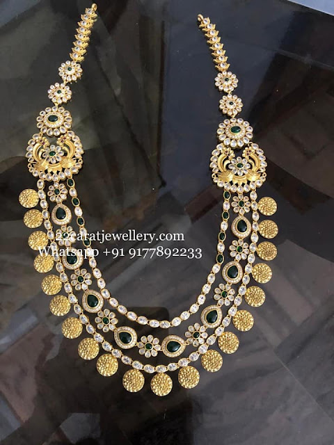 Two Layer Floral Haram in 925silver - Jewellery Designs